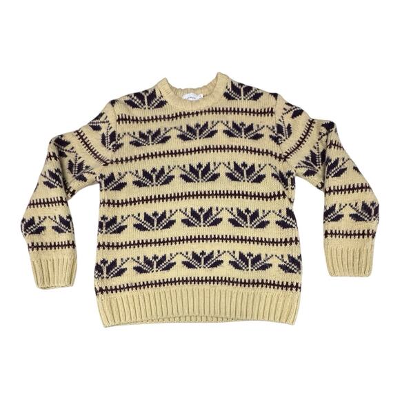 Topman | Sweaters | Topman Nordic Fair Aisle Small Ivory Purple ...